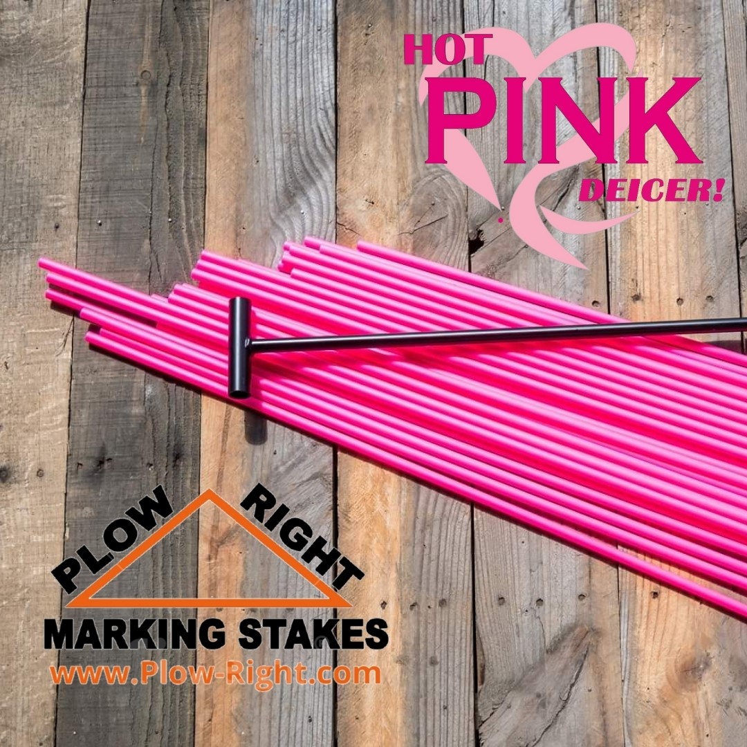 Plow Right Marking Stakes Hot Pink Snow Stakes